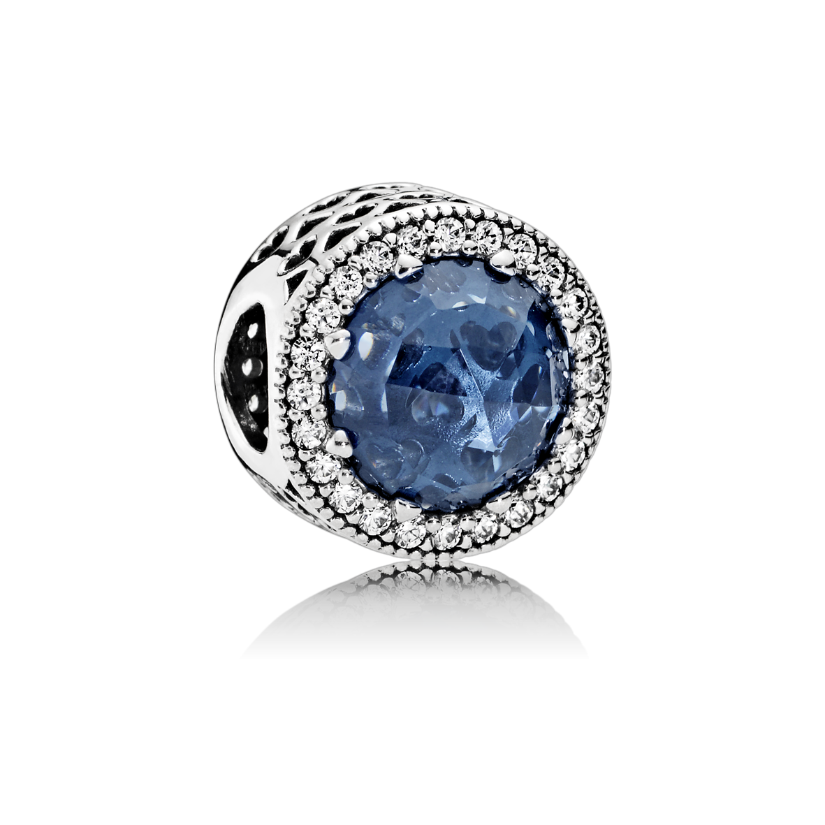 Sparkling Dark Blue Hela Moonlight Blue Radiant Hearts Hela - PANDORA