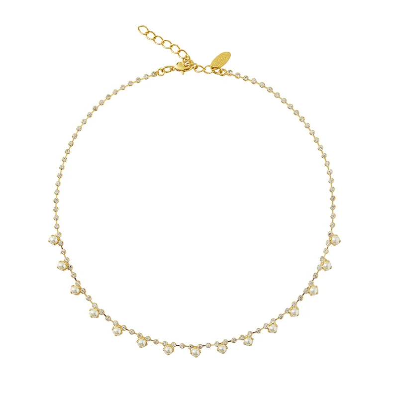 Lily Necklace Gold Pearl | Nordic Spectra