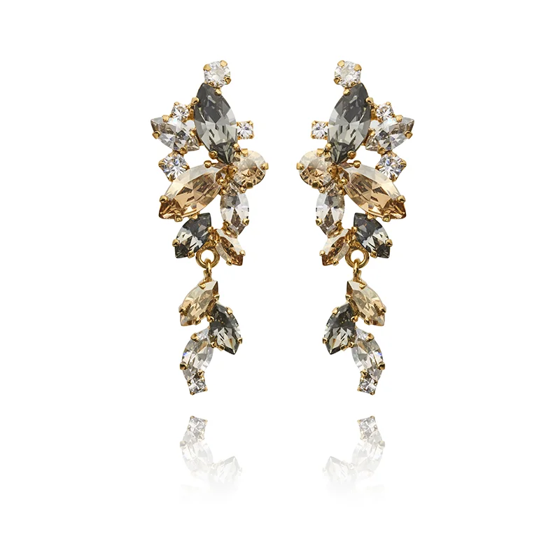Jannice Earrings Gold Black Golden Combo - Caroline Svedbom - Korut ...